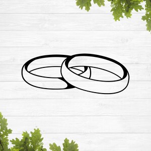 Interlocking Wedding Rings Svg, Intertwined Wedding Rings Svg, Wedding ...