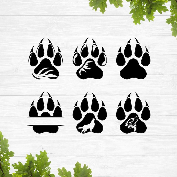 Wolf Paw Print - Etsy