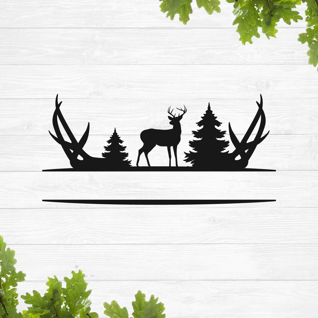 Deer Hunting Monogram Svg, Antler Monogram Svg, Forest Monogram Svg - Etsy