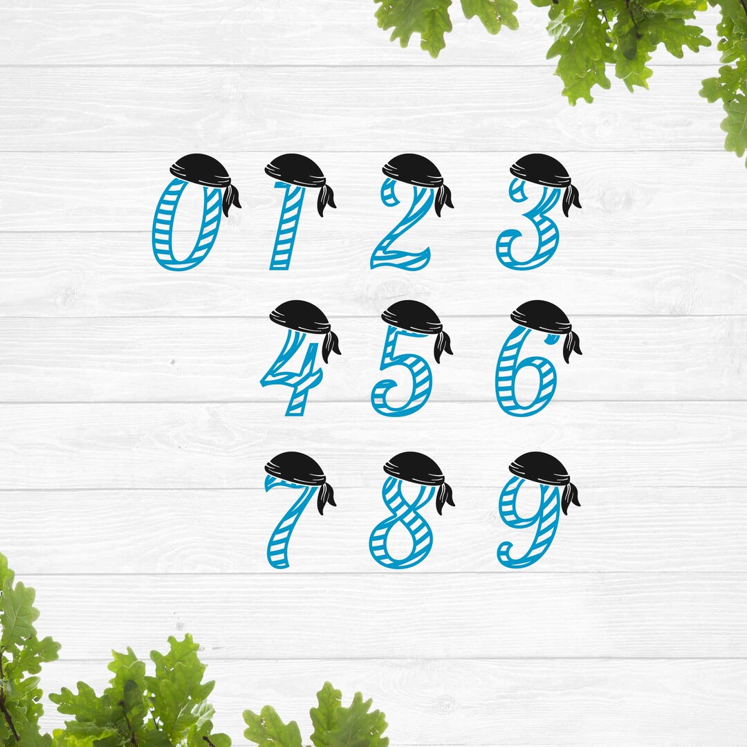 Pirate Number Svg, Numbers Svg, Fancy Numbers Svg, Birthday Number Svg ...