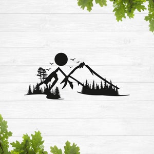 Mountain Range Svg, Simple Mountain Svg, Silhouette Mountain Svg ...