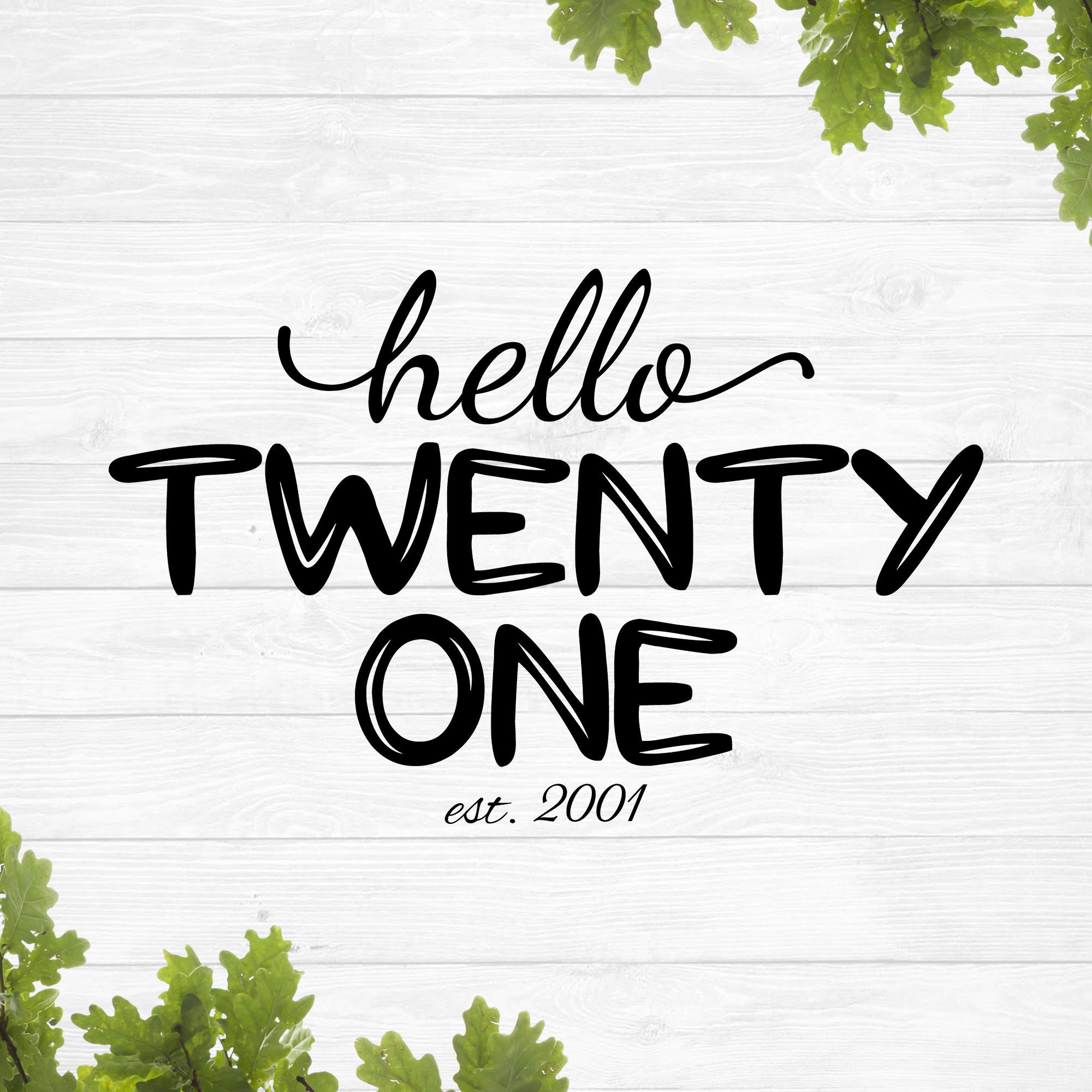 21st Birthday Svg 21th Cut File for Cricut Established 2001 | Etsy