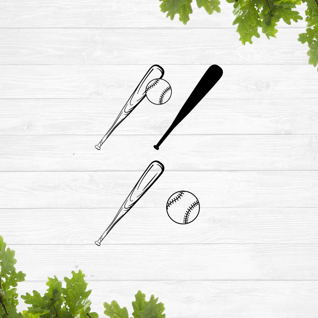 Baseball Bat Svg File Baseball Bat and Ball Svg Image Baseball and Bat ...