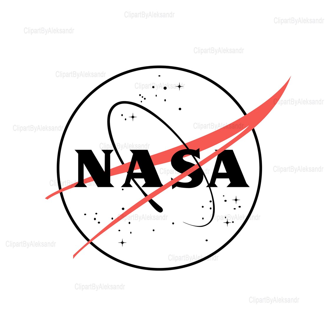 SVG nasa svg nasa vector logo nasa logo svg set of 4 | Etsy