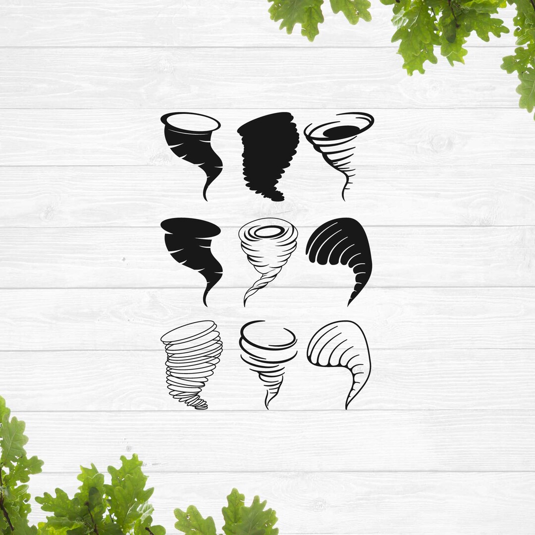 Tornado Svg Bundle, Storm Svg, Whirlwind Svg, Twister Svg, Hurricane ...