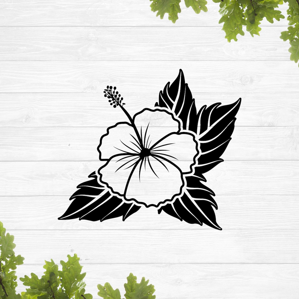 Tropical Flowers Svg Simple Hawaiian Flower Svg Hibiscus - Etsy