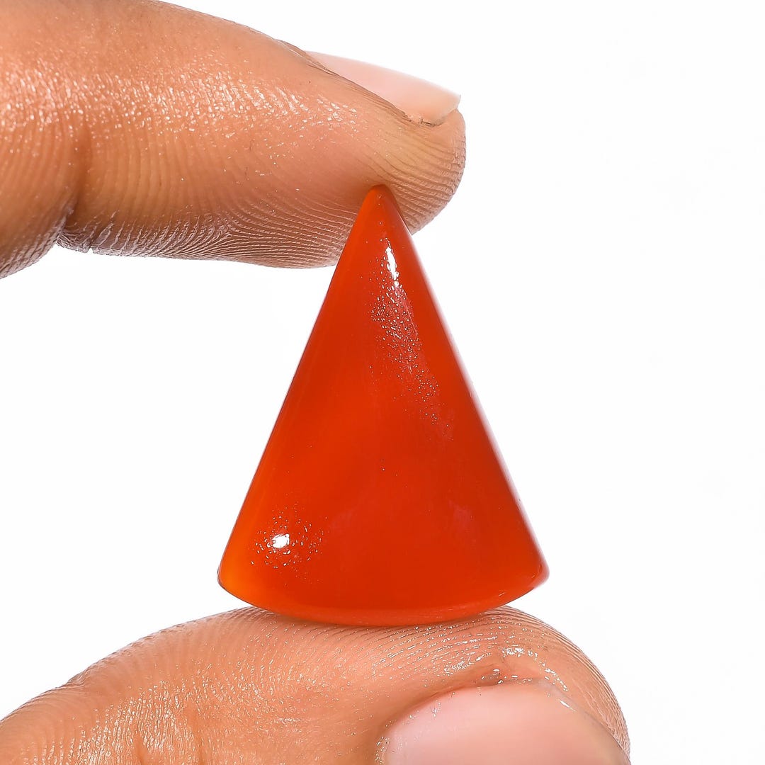 Natural Red Carnelian Triangle Cabochon, Loose Gemstone (24x18x5 Mm) - Etsy