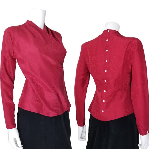 Back Button Blouse - Etsy