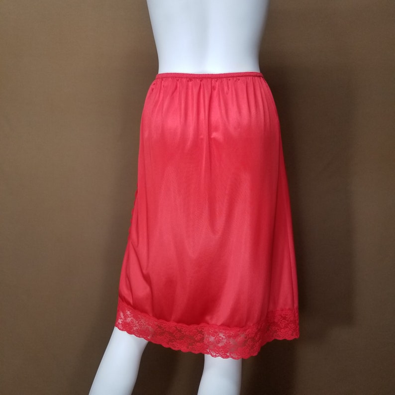 Vintage Half Slip / Red Lace Skirt Slip Lingerie / Sheer Lace - Etsy ...