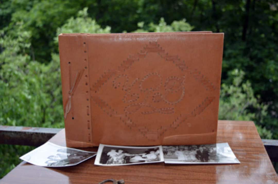 Photo Album Memory Album Leather Memory Book Old Pictures Organizer ...