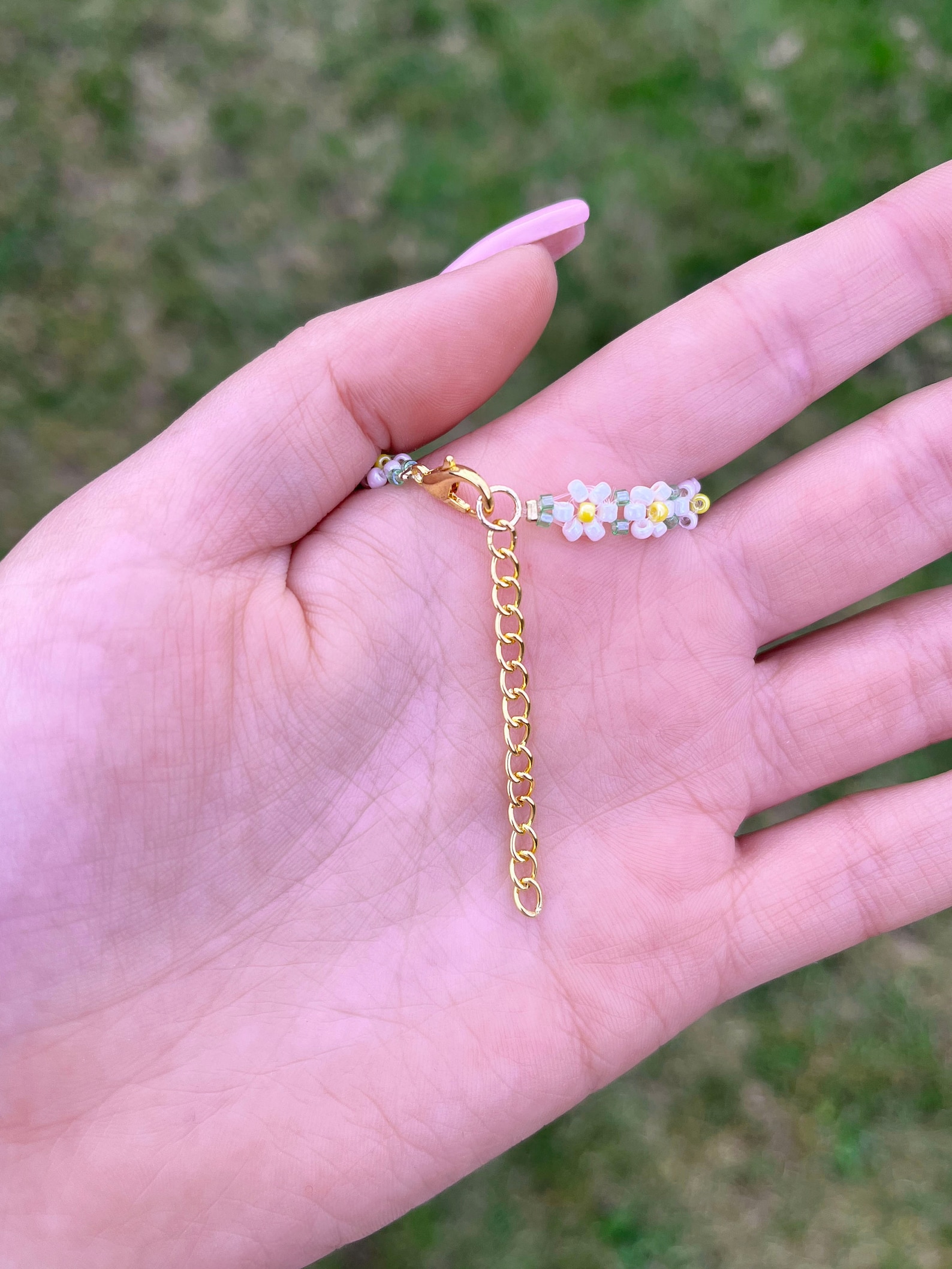 Sunflower Bracelet, Beaded Sunflower and Daisy Bracelet, Pearl ...