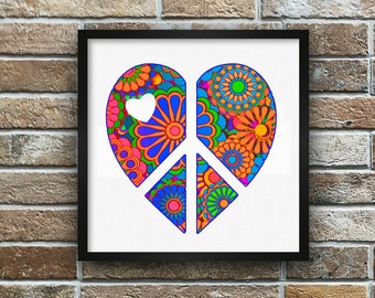 Peace Flower Power - Etsy