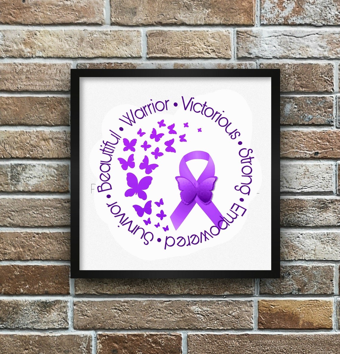 Purple Ribbon Empowerment and Encouragement - Etsy