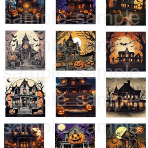 Halloween Haunted Houses,clipart, Halloween, 28 Images Download Pack - Etsy