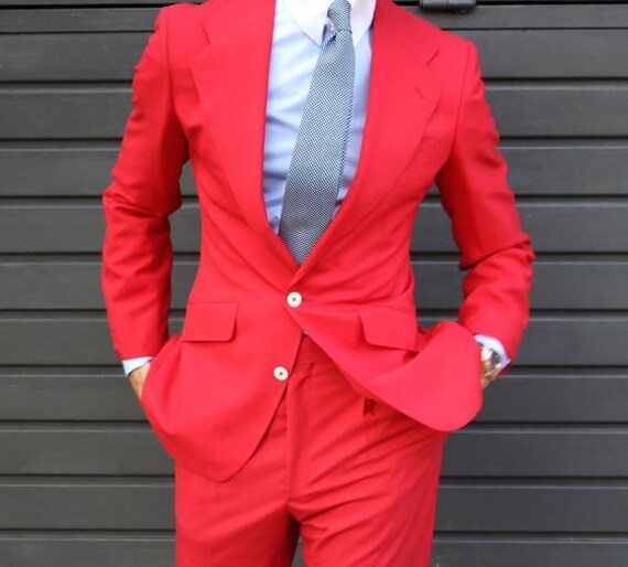 Men Suits 2 Piece Suit Slim Fit One Button Formal Fashion | Etsy