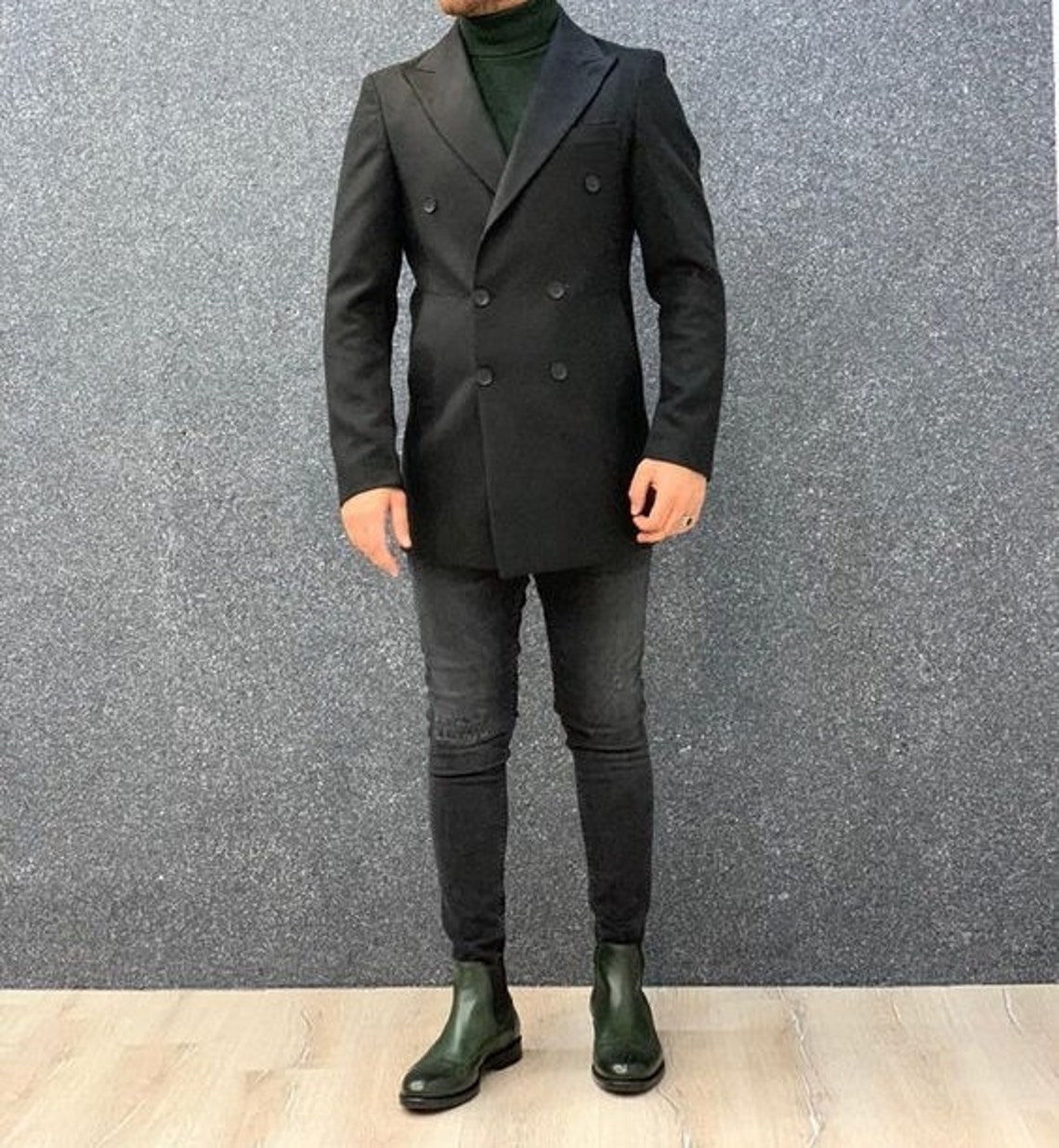 Men Double Breasted Coat Winter Fashion Party Wear Dinner | Etsy