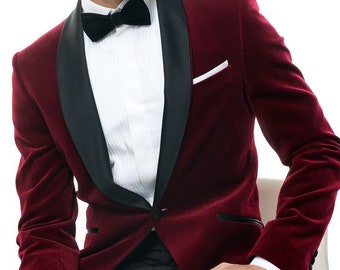 Maroon Dinner Jacket - Etsy