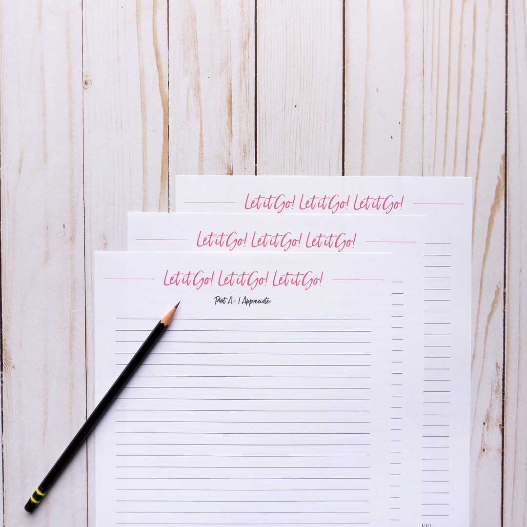 Let It Go Exercise -from the Ultimate Love Strategy Workbook - Etsy