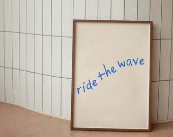 Mindfulness- Ride the Wave- A4 Archival Quality Art Print - Etsy
