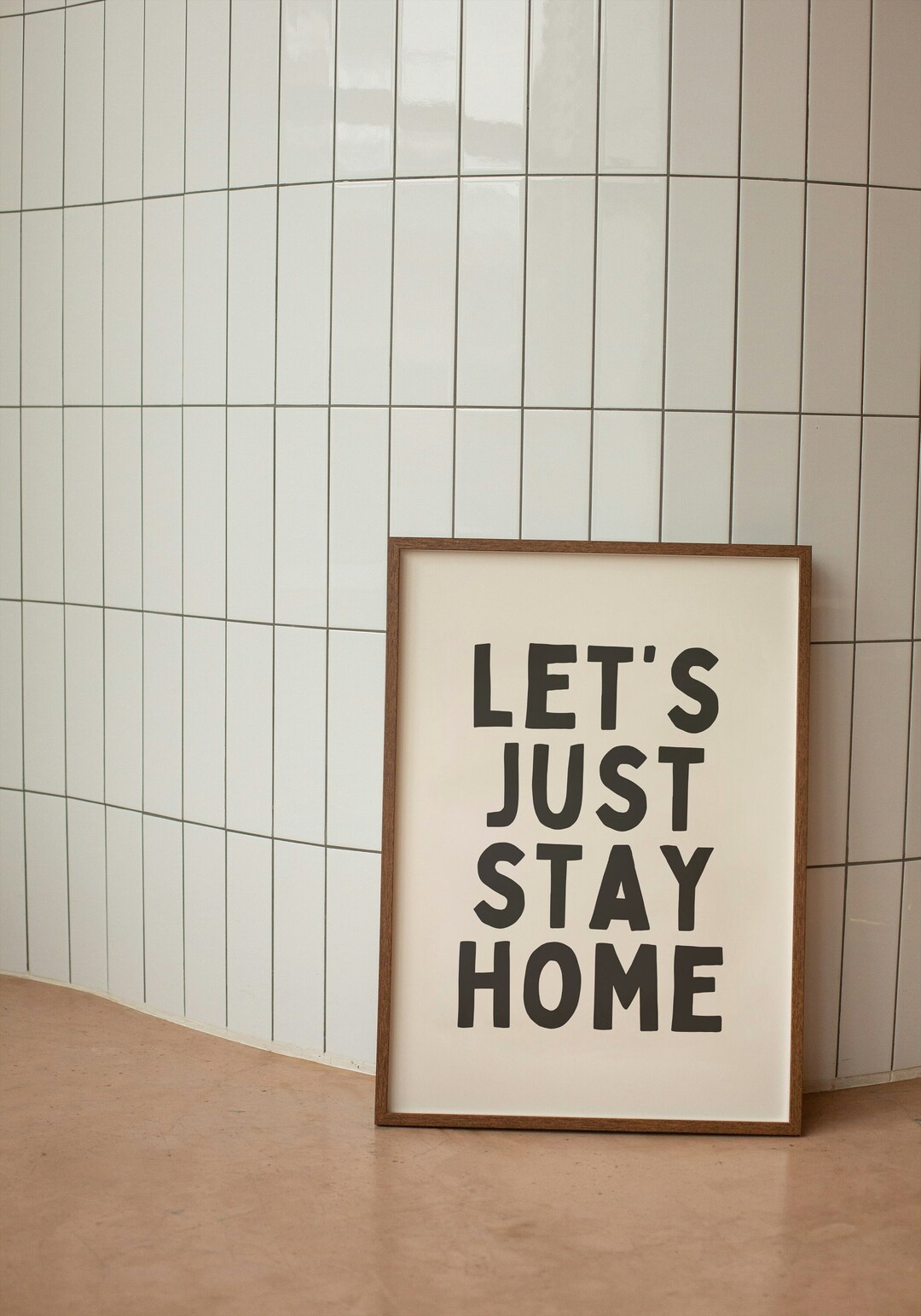 Let's Just Stay Home Art Print - Etsy