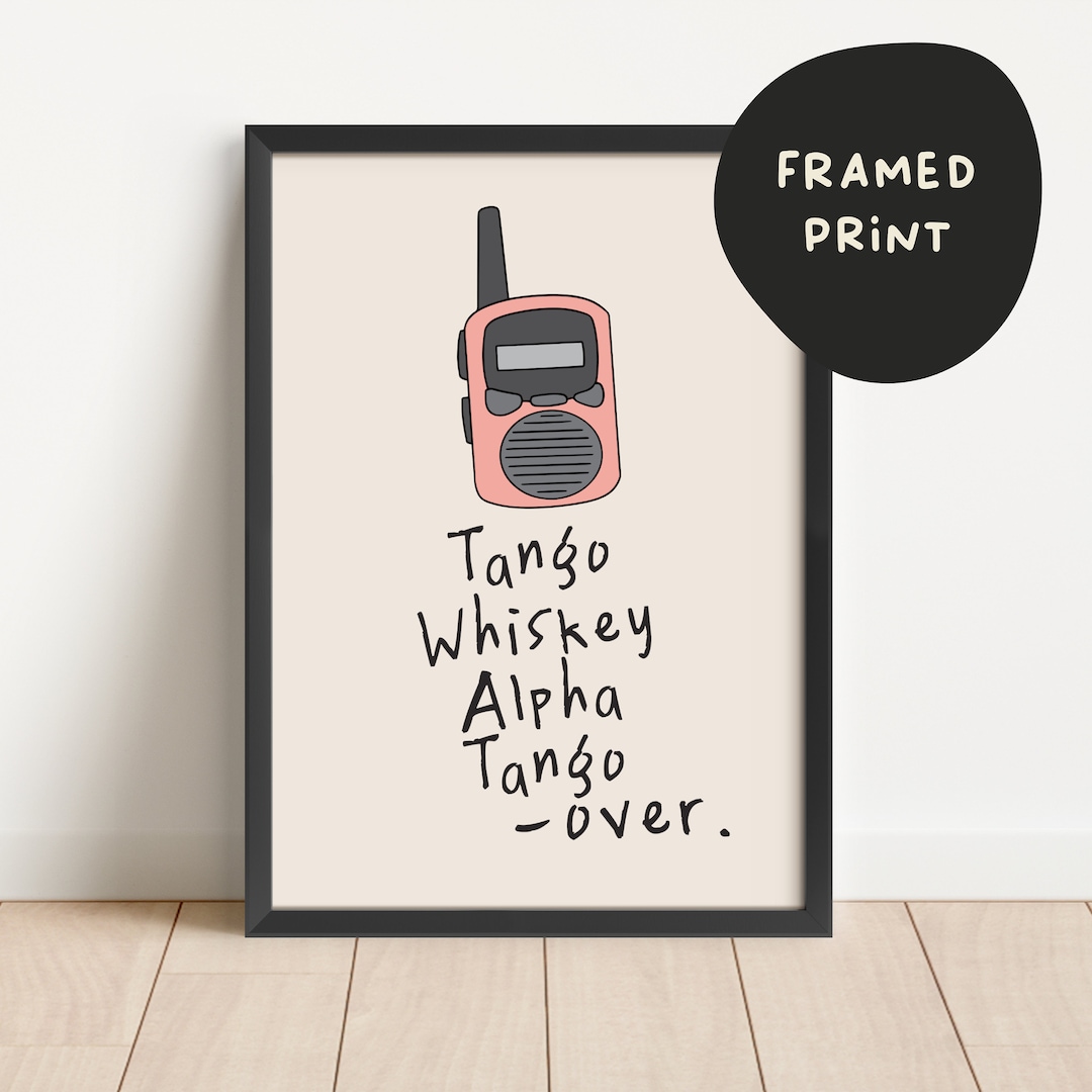 Framed Tango Whiskey Alpha Tango, Over Pink Art Print - Etsy