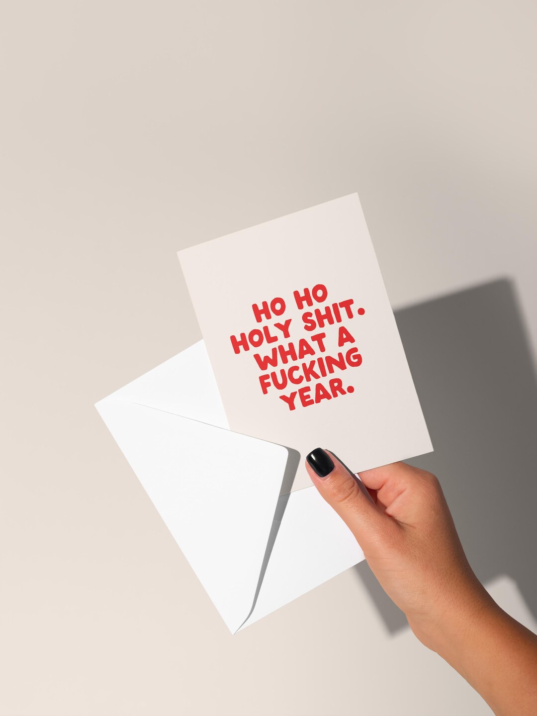 Ho Ho Holy Shit Christmas Card - Etsy
