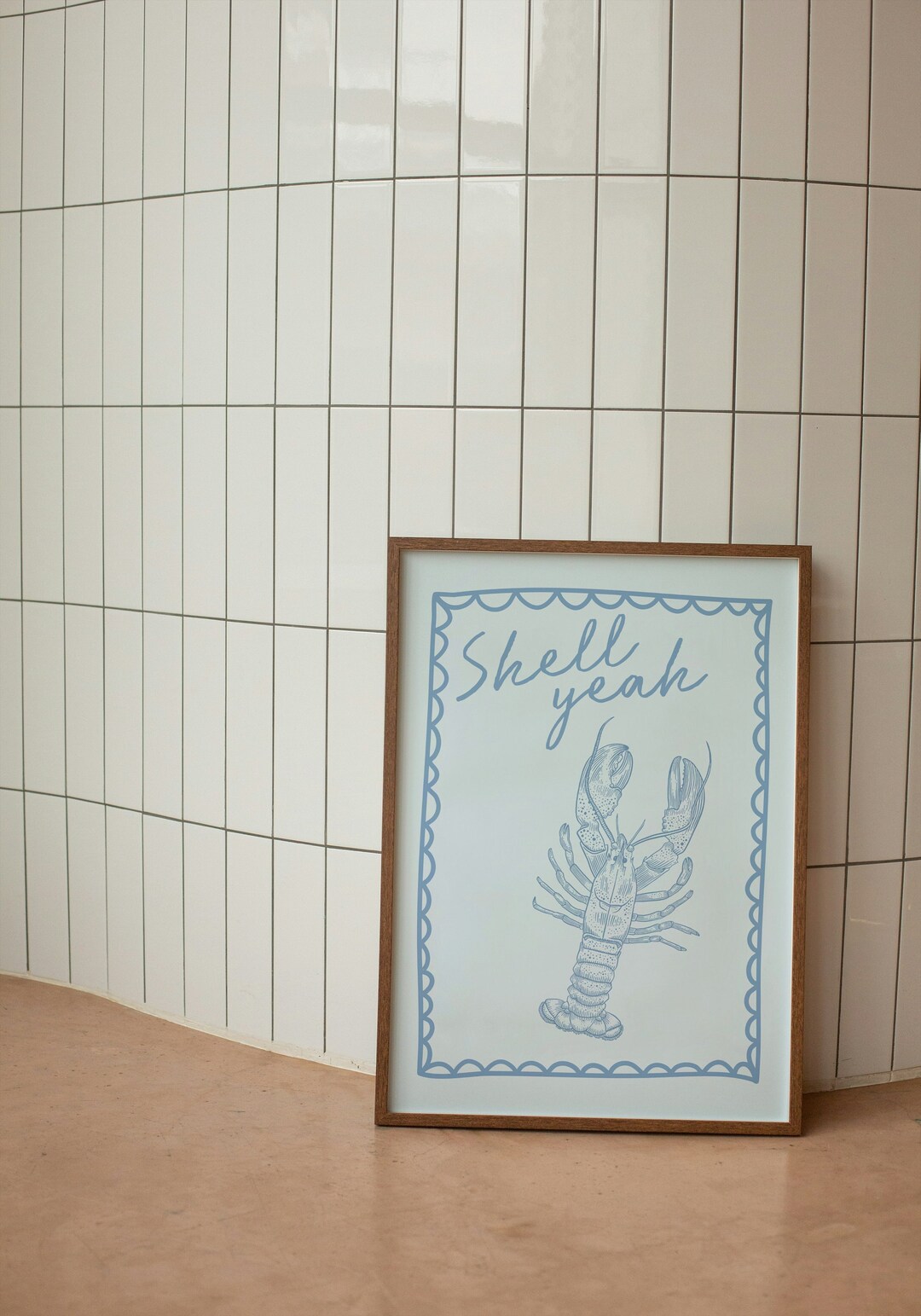 Shell Yeah Blue Art Print - Etsy