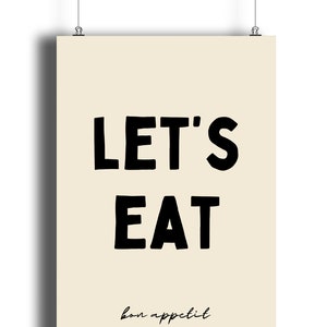 Let's Eat Art Print - Etsy