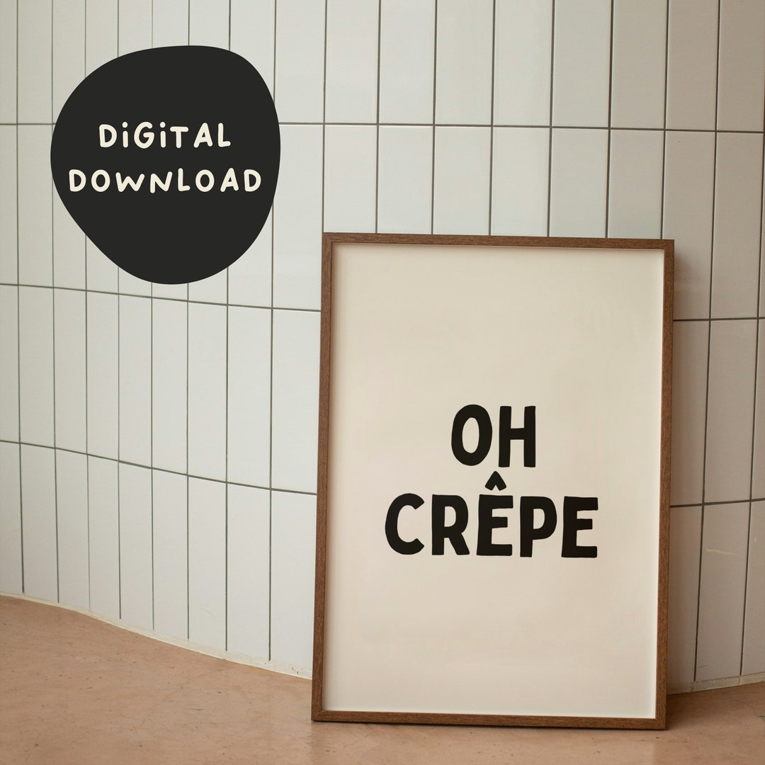 Oh Crepe Black and Cream Digital Download Print - Etsy