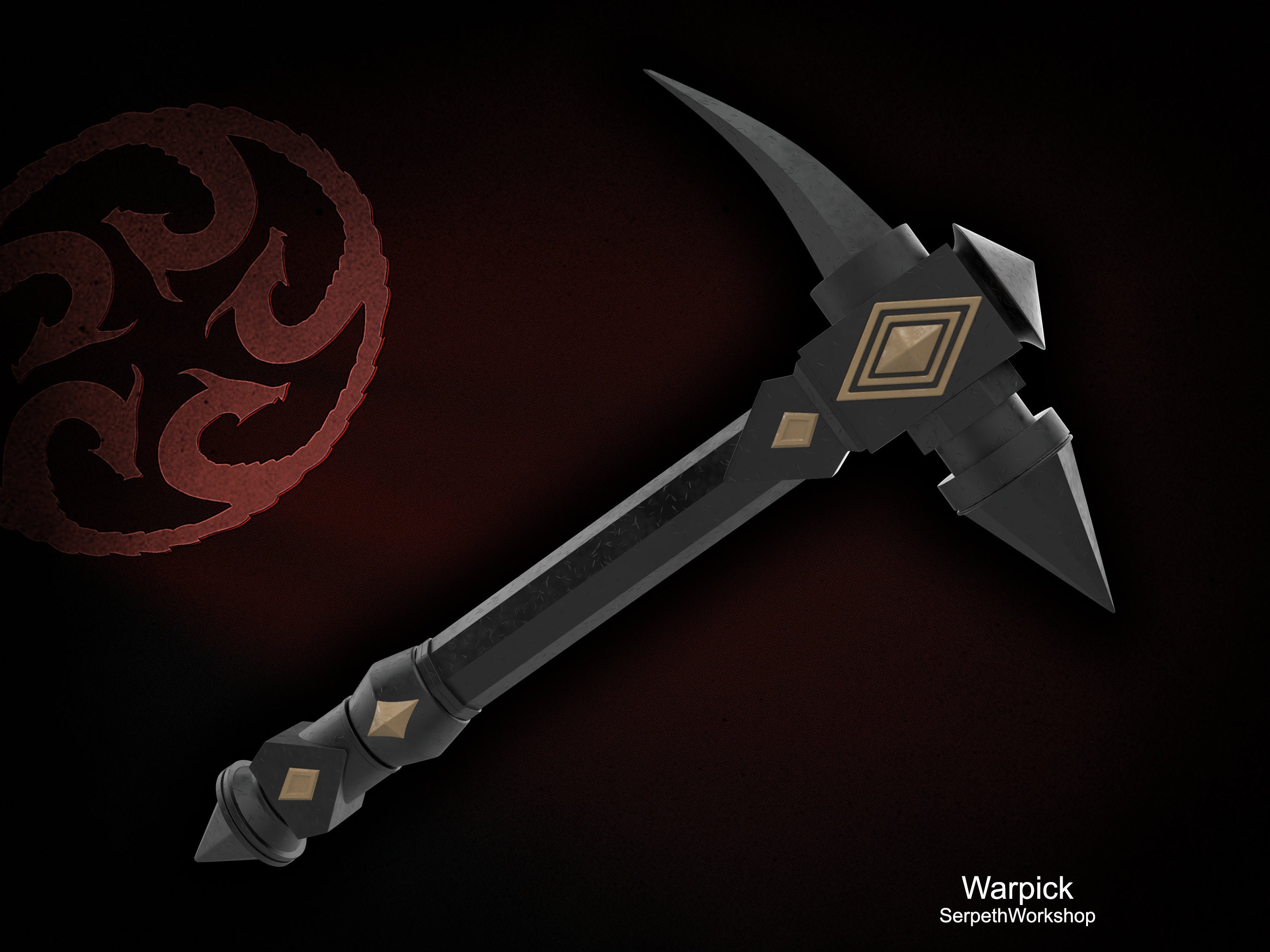 Dnd War Pick Role Playing Prop 3d Kit/finished - Etsy