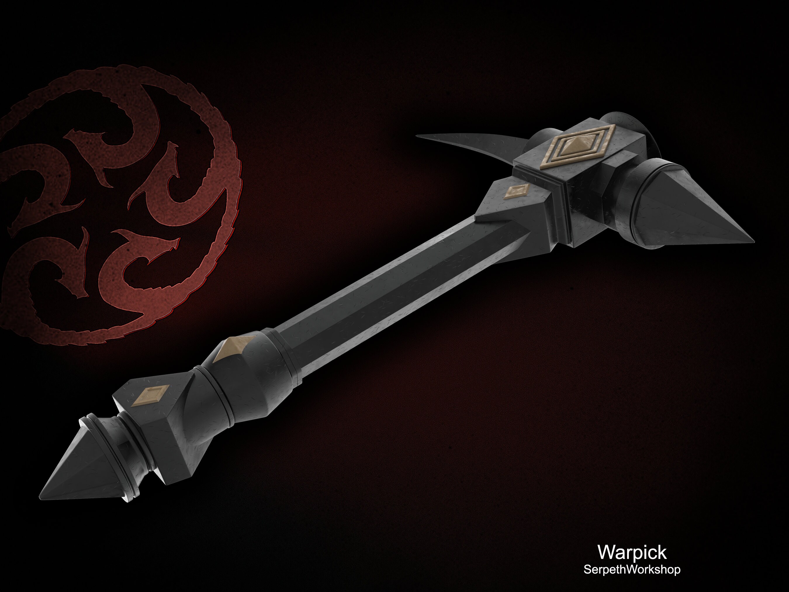 Dnd War Pick Role Playing Prop 3d Kit/finished - Etsy UK