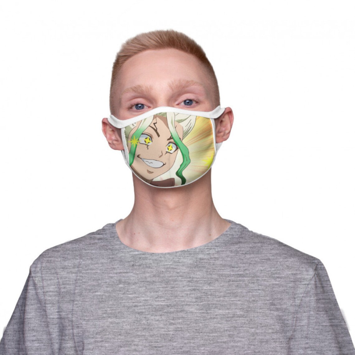 Senku Ishigami Dr. Stone Face Mask Anime Graphic Mask Cool | Etsy
