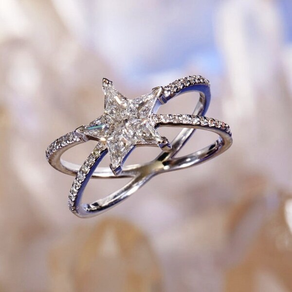 Star Engagement Ring - Etsy
