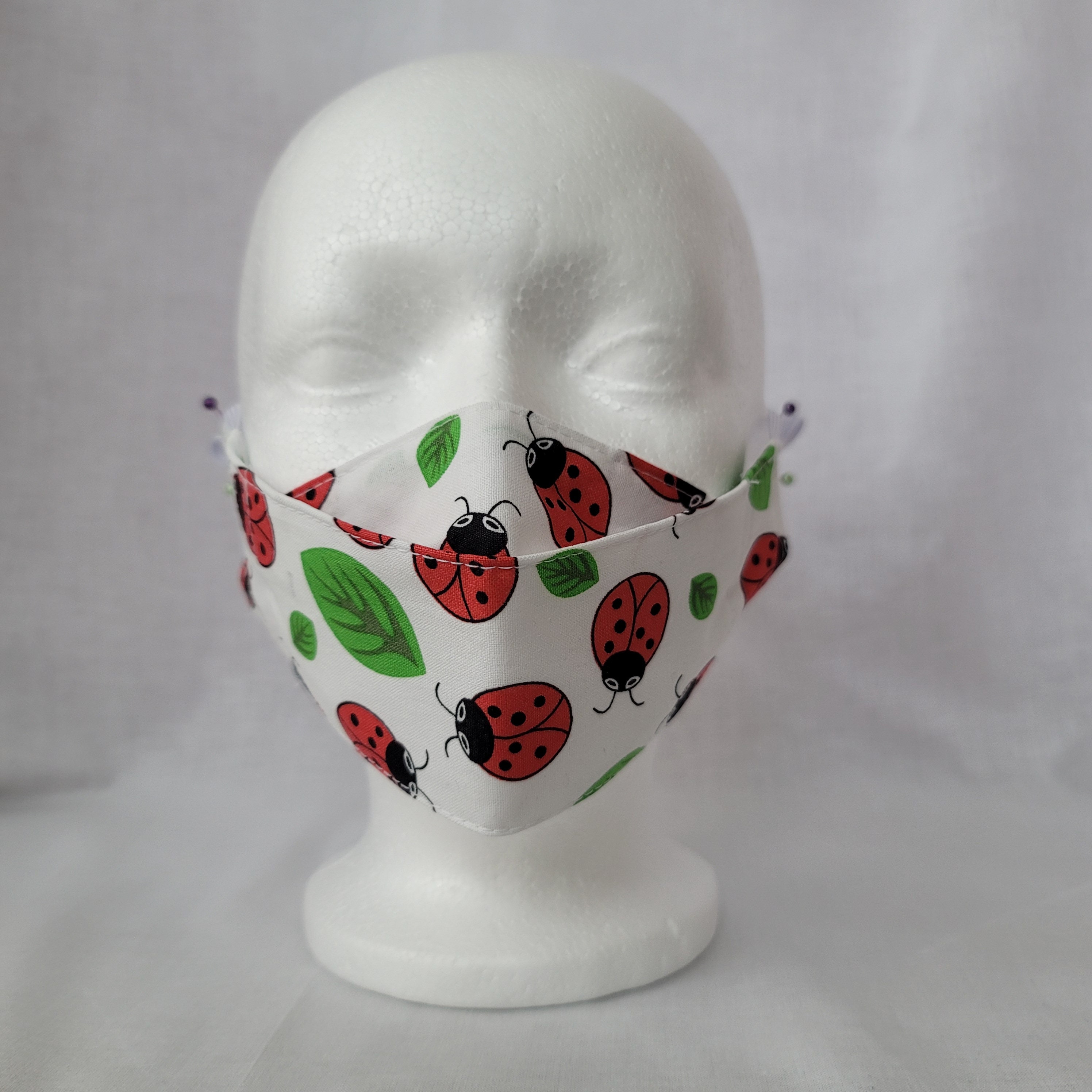 Lady bugs 3D fabric face mask with adjustable elastic | Etsy