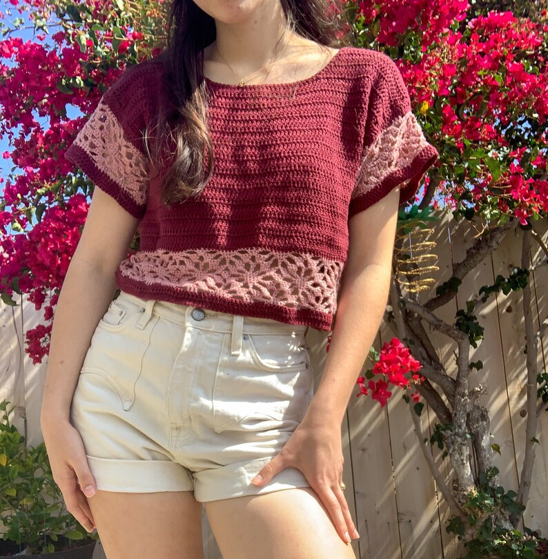 PATTERN - Celosia Tee Crochet Top PDF - Etsy