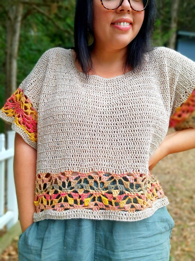 PATTERN - Celosia Tee Crochet Top PDF - Etsy