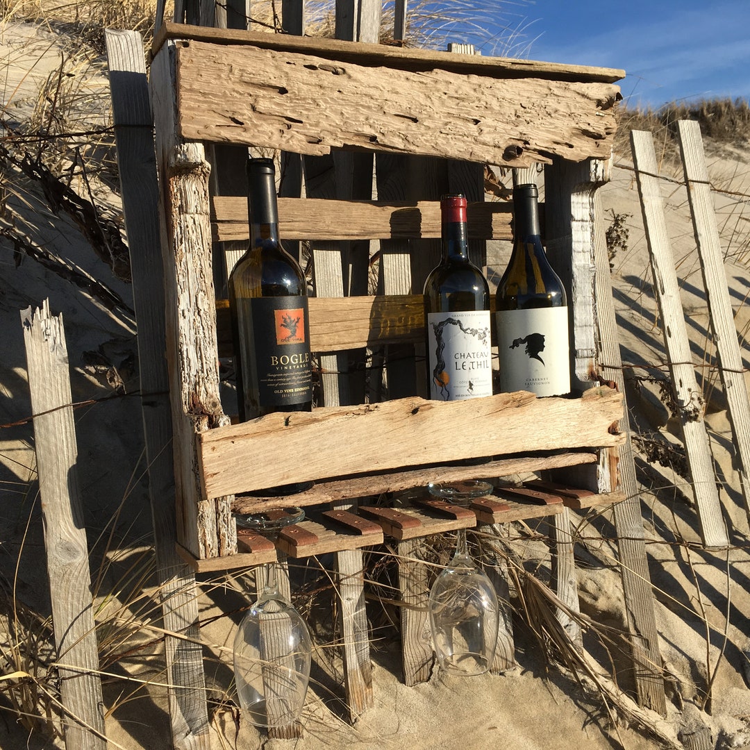 Driftwood Wine Rack - Etsy