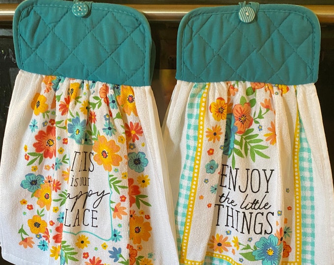 Hanging Kitchen Towel With Pot Holder Topper - Etsy