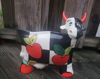 Vintage Anatoly Turov Large Limited Edition Hand-painted Ceramic Cow ...