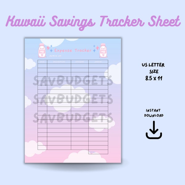 Cute Expense Tracker - Etsy