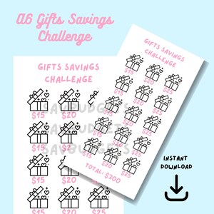 DIGITAL A6 Gift Savings Challenge, Monthly Savings Challenge, Birthday ...