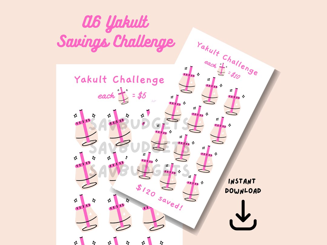 DIGITAL A6 Yakult Savings Challenge | Drink Savings Challenge | Cash ...
