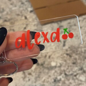 Personalized Name Acrylic Keychain | Minimalist Name Keychain | Custom ...