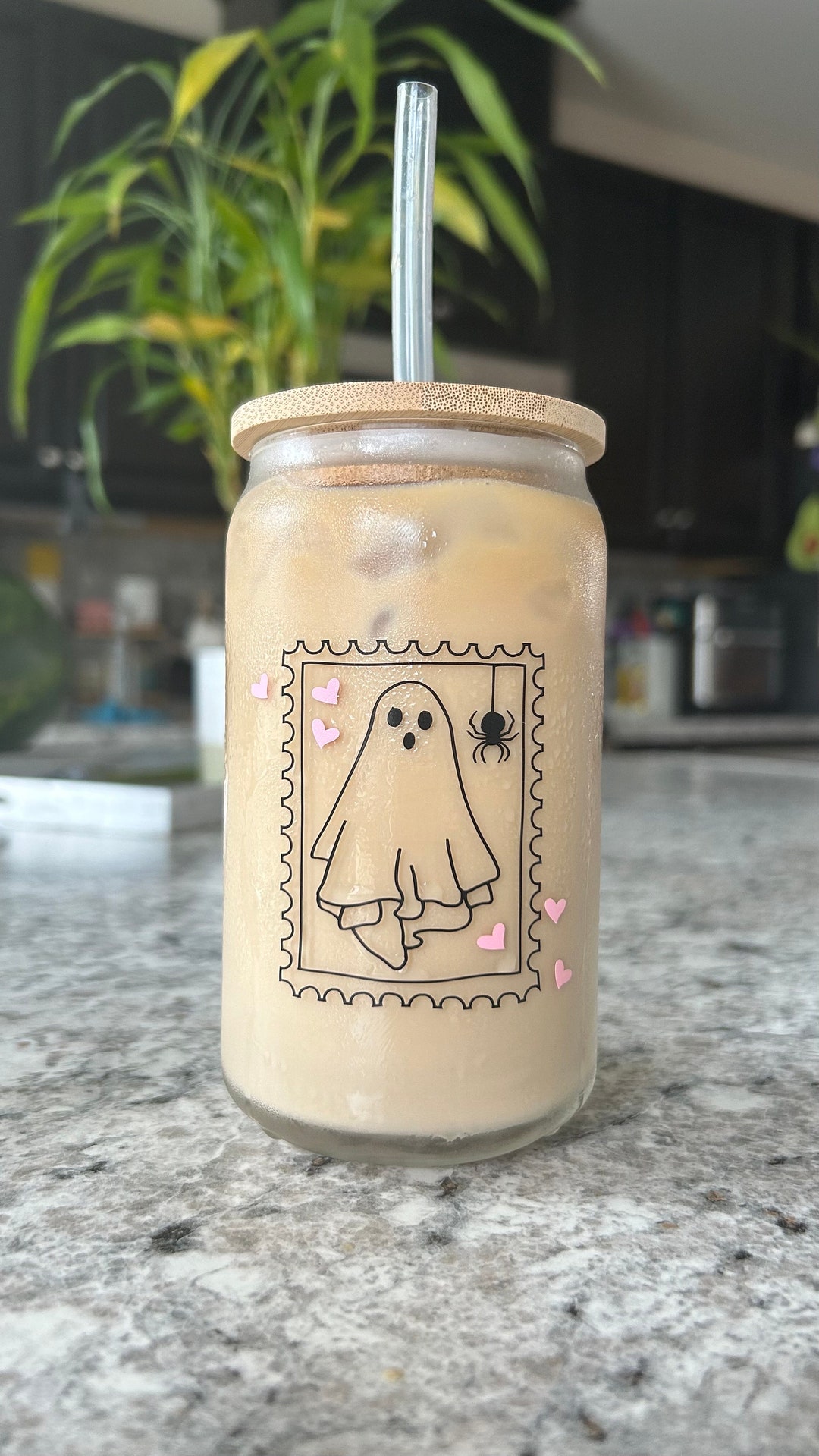 Retro Halloween Cup | Ghost Glass Cup | Cute Ghost Cup | Halloween Cup ...
