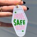 Drive Safe Bestie Motel Keychain Cute Keychain House Keys Retro Motel ...