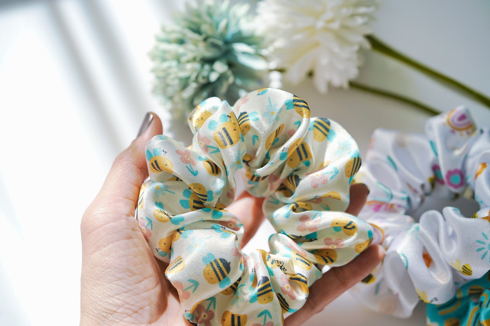 Bumble Bee Scrunchie Boho Rainbow Scrunchies Kawaii Hair - Etsy