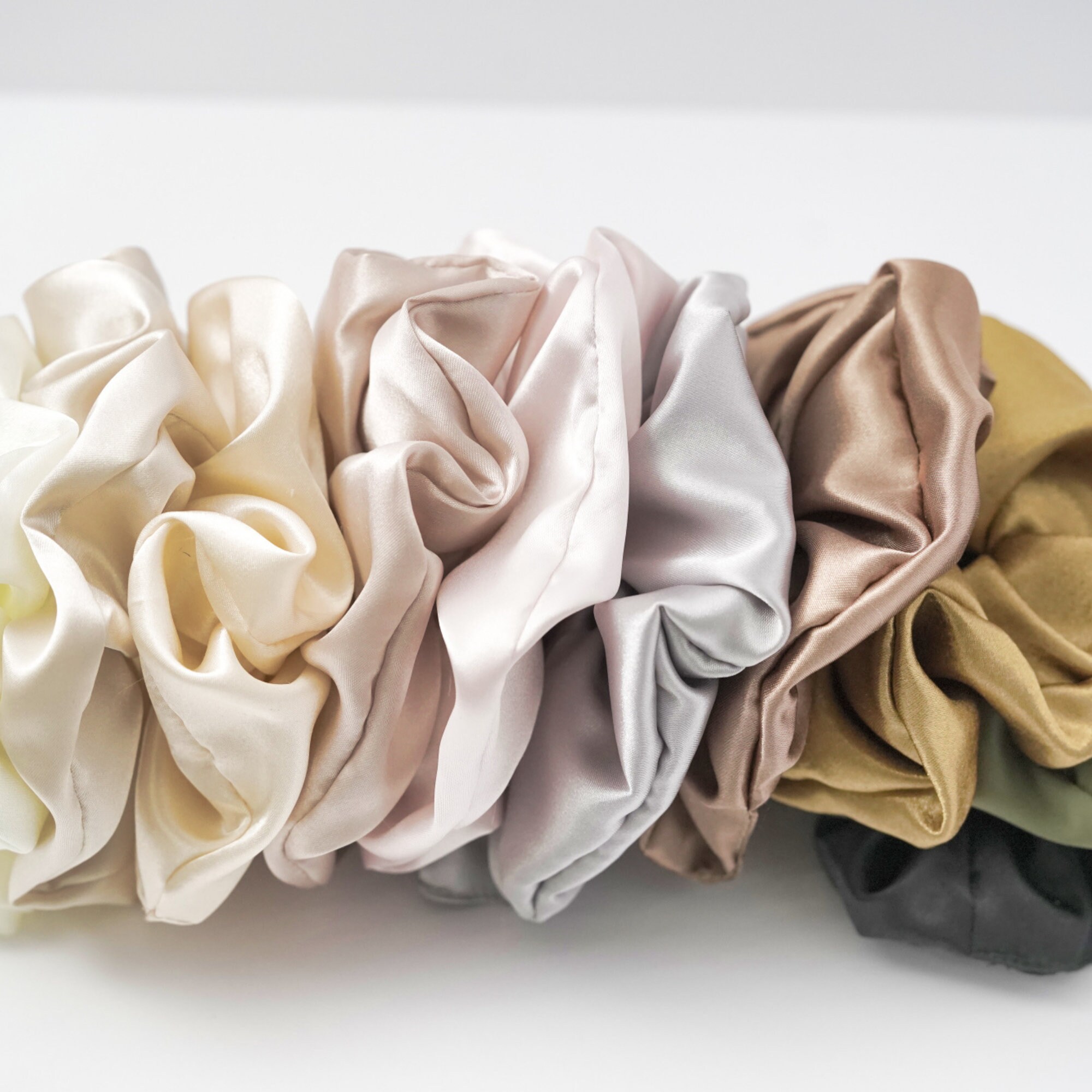 3 Random Scrunchie Pack Hair Tie Surprise Satin Scrunchies | Etsy