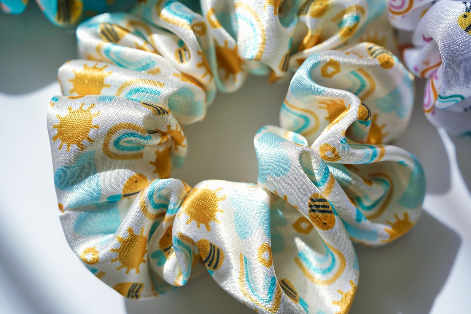 Bumble Bee Scrunchie Boho Rainbow Scrunchies Kawaii Hair - Etsy