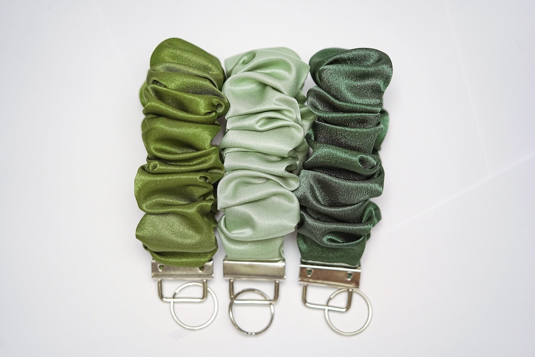 Keychain Satin Scrunchie Scrunchie Keyfob Ring Scrunchie Keyring sturdy ...