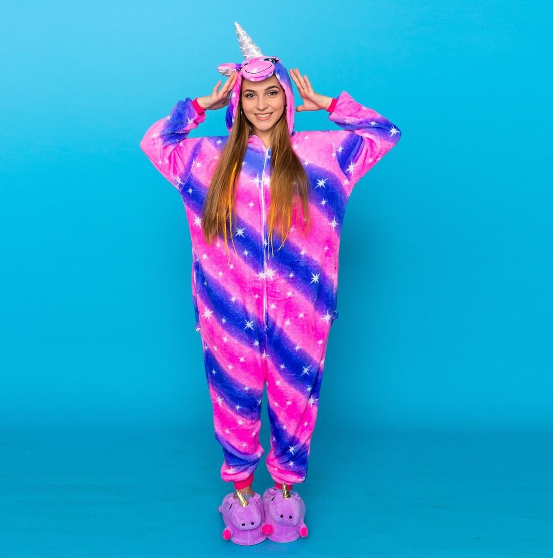 Unicorn Onesie, Unicorn Adult Onesie, Pink Unicorn Onesie, Kigurumi ...
